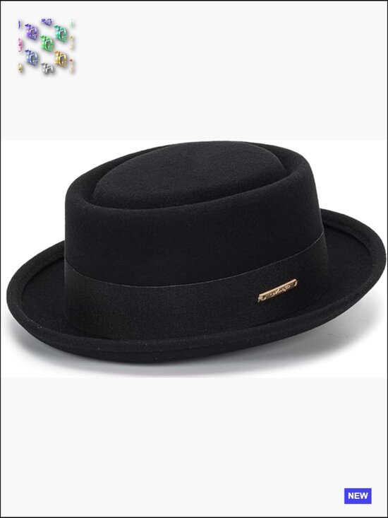 Accessories | Pure Wool Felt Cloche Hat Rollup Brim Fedora Porkpie ...